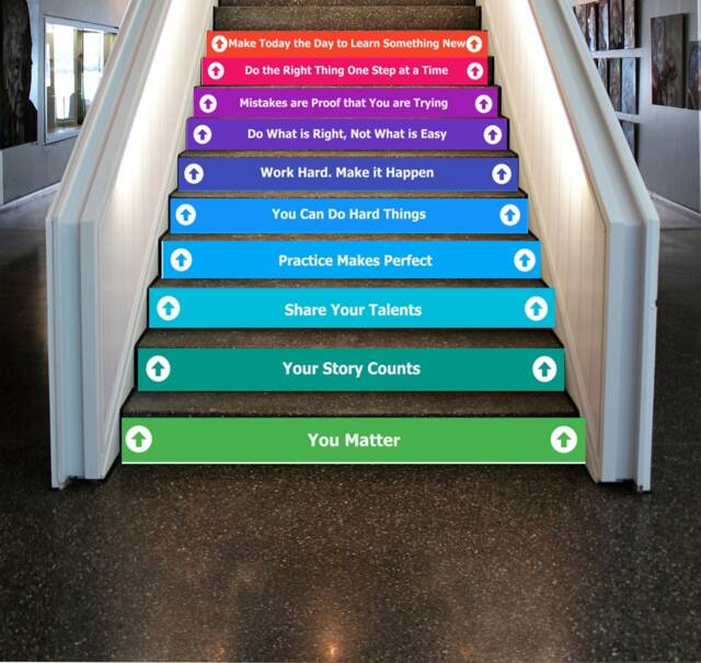Motivational Stair Decals For School, Stickers Stairs, Signs School ...