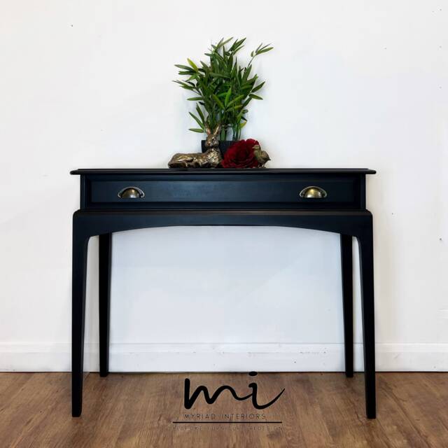 Made To Order Refurbished Vintage Stag Console Table, Black, Antique ...