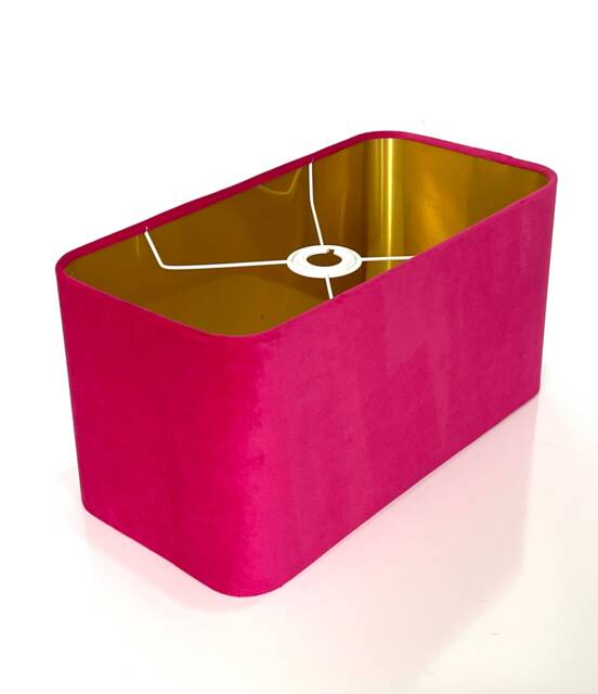 New Luxury Velvet Hot Pink Lamp Shade & Pendant Light Rounded ...