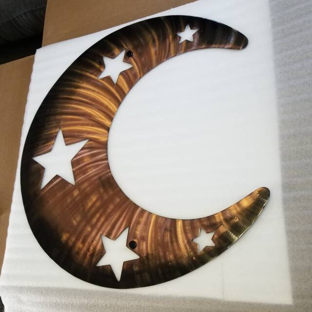 Crescent Moon Wall Decor Unique Home Accent Stars Living Room Decor ...