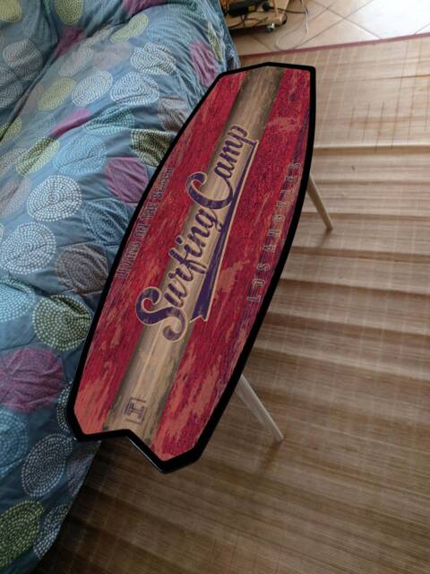 Surfboard Table, Surfing Camp, Bar Decor, Beach Surfing Art Decor by ...