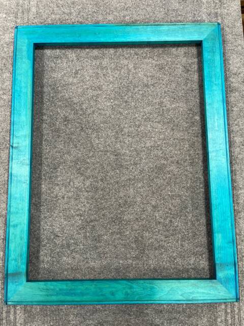 18x24 Bubble Figure Maple Peacock Blue Dye Picture Frame by Etsy ...