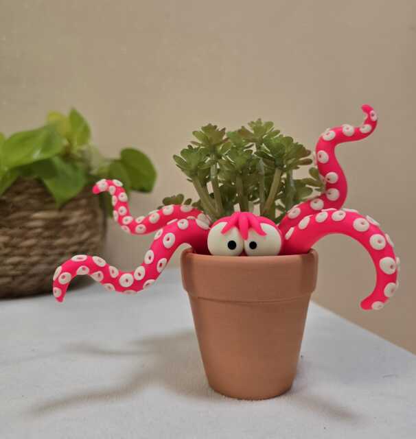 Four Tentacle Octopus Plant Pot Decoration.pot Accessory.plant Pet.glow ...