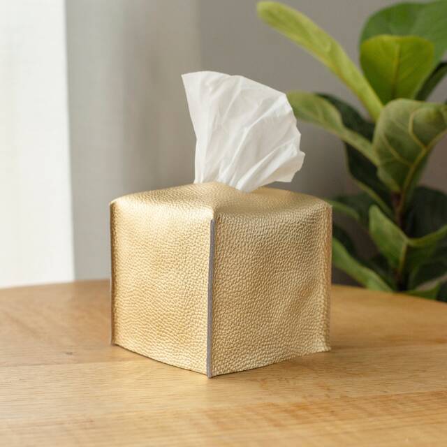 Italian Leather Square Tissue Box Cover, Personalized, Custom Nursery ...