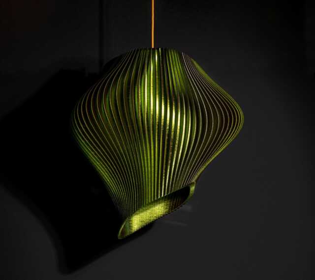 Large Forest Green Pendant Light - Bespoke Designer Ceiling Fixture ...