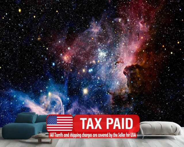 Galaxy Stars Wall Mural - Peel & Stick Wallpaper by Etsy | ufurnish.com