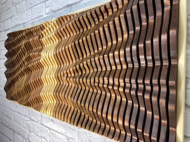 Large Parametric Wall Art, Wood Decor, Decoration, Sculpture, Abstract ...