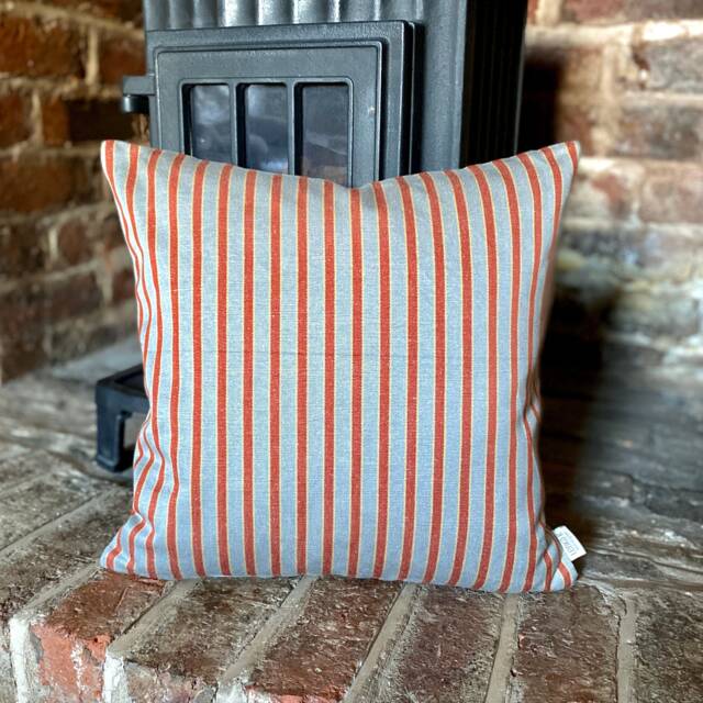 1170. Handmade Red Stripe On Grey, Cushion Cover, Various Sizes by Etsy ...