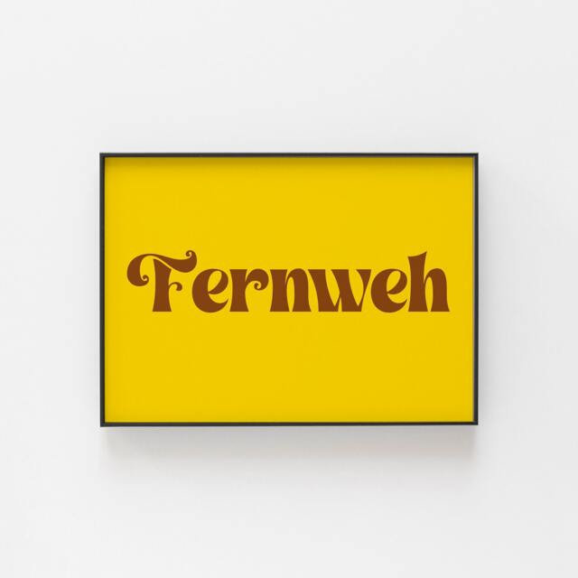 Fernweh Print - German Wanderlust Definition Art For Travel Lovers ...