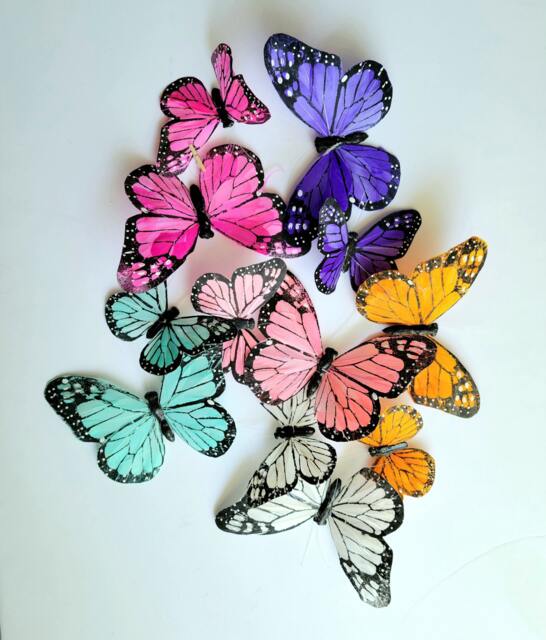 string Multicolor Feather Butterfly Garland , Wedding Decorations ...