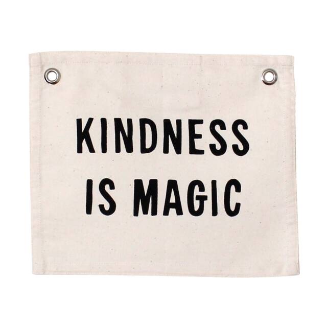 Kindness Is Magic Natural - Canvas Flag - Home Office Decor ...