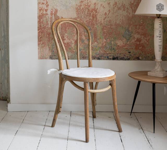 Linen Chair Slip Cover-Natural Linen Seat Cushion - Cover With Soft ...