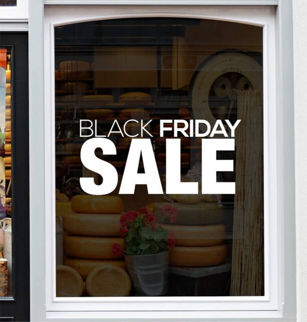 Black Friday Sticker Shop Window Sale Retail Display Decoration Self ...