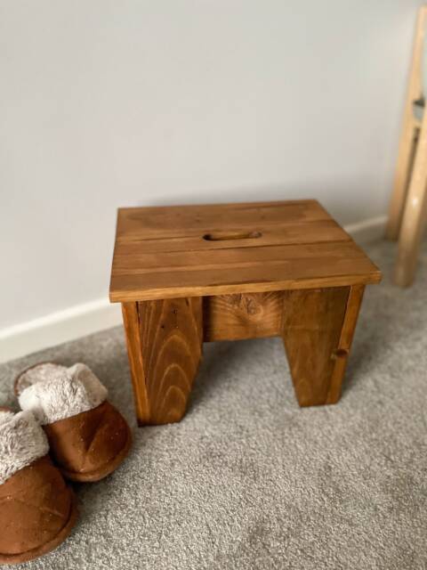 Step Stool Handmade Rustic Reclaimed Wooden Made From Materials With A ...
