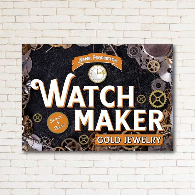 Personalised Watchmaker Customised Modern Farmhouse Signs Decor Metal Plaque Wall by Etsy ...