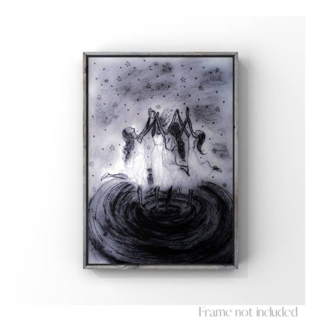 Wicca Celebration Witchcraft Illustration Print Witches Sabbath Art ...