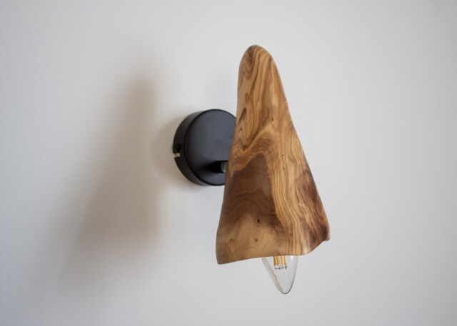 Wall Lamp, Wooden Scone, Modern Scone Light, Bedroom Lights, Plug in ...