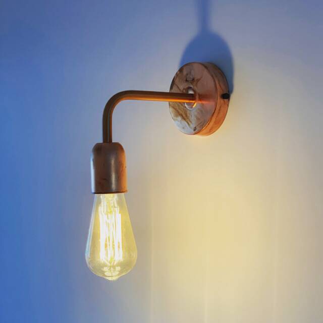Aged Rustic Copper Wall Light - Without Bulb by Etsy | uFurnish.com