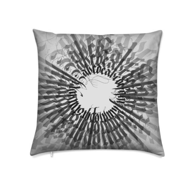 Cushion Alphabet Calligraphy Cushion Pillow Hand Lettering Doodle ...