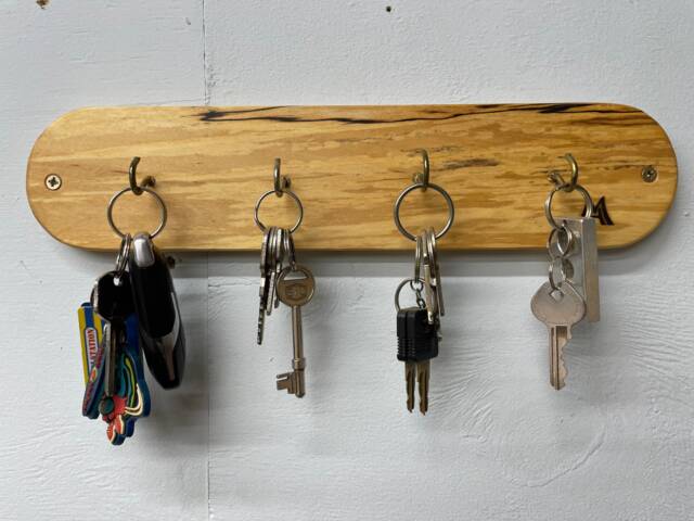 Silver Birch Key Hooks, Wooden Key Storage, Holder For Wall ...