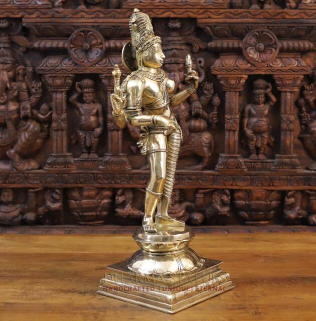 Brass Saumyatva Ardhanarishvara - Lord Shiva & Goddess Parvati United A ...