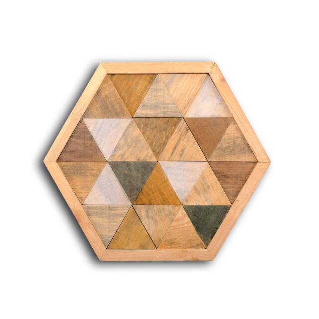 Rustic Hexagon - Handmade Wooden Wall Art Home Decoration House Warming ...