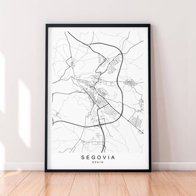 Segovia City Map Spain Print Minimalist Town Poster Wall Decor by Etsy ...