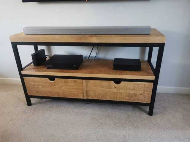 Handmade Rustic Industrial Tv & Media Stand by Etsy | ufurnish.com