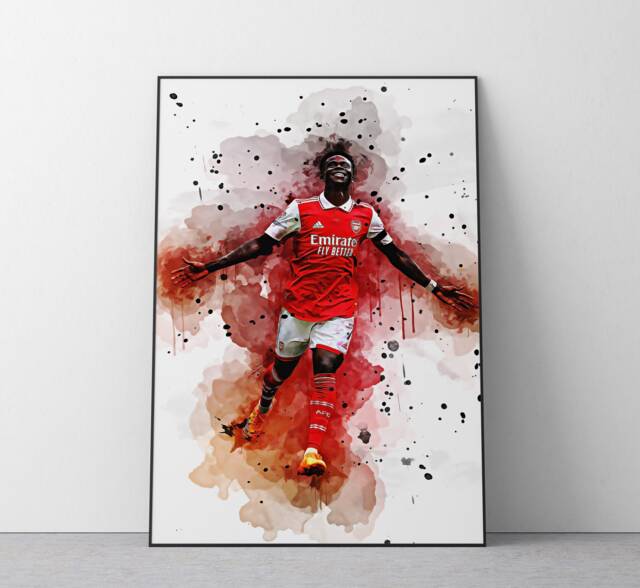 Bukayo Saka Poster - Football Wall Art Print Ref #415 by Etsy ...