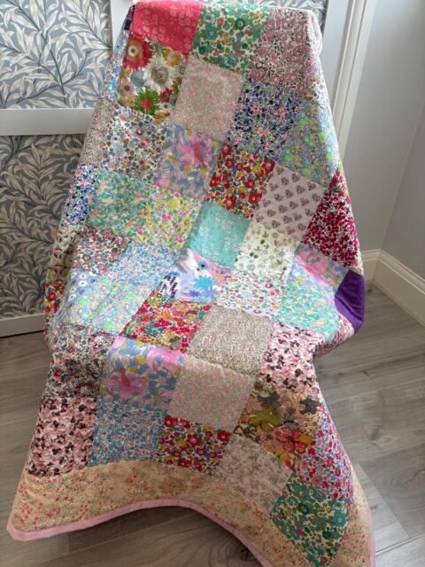 Liberty Tana Lawn Patchwork Quilt Rainbow Sofa Throw, Lap Quilt by Etsy ...