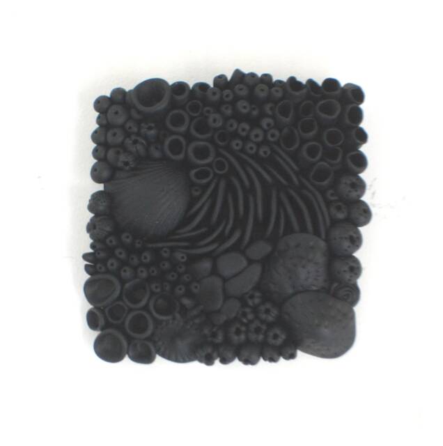 Handcrafted Coral Reef Relief Sculpture - Dark Coastal-Aesthetic Wall ...