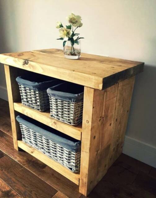 Solid Wood Rustic Ripley Shelving Unit, Handmade Custom Furniture ...