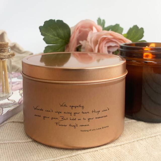 Sympathy Candle, Soy Wax Scented Woodwick Candle - Design - With ...