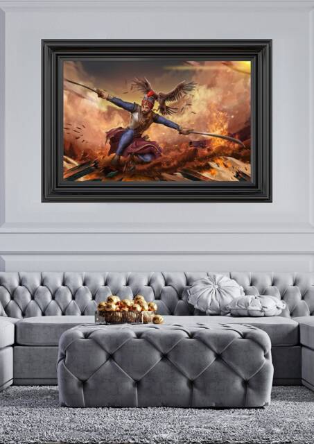 Guru Gobind Singh Ji - Sikh Sikhart Warrior Painting Print Punjabi ...