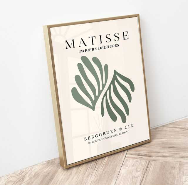 Forest Green Print, Henri Matisse Dark Wall Art, Floral Living Room ...