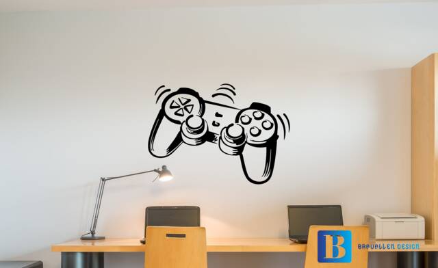 Game Controller/Joystick Cool Gamer Wall Decal Sticker. Zone Stickers ...