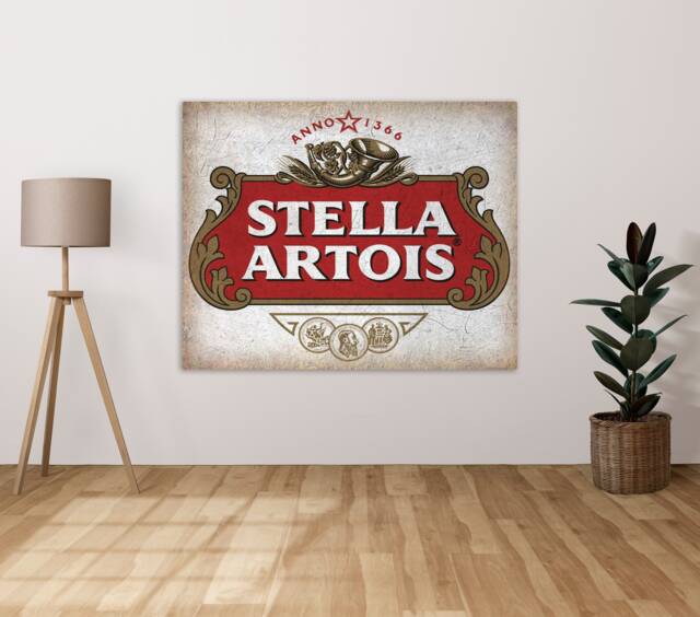 stella Artois Lager - Metal Sign Plaque Wall Art Decor Signage by Etsy ...