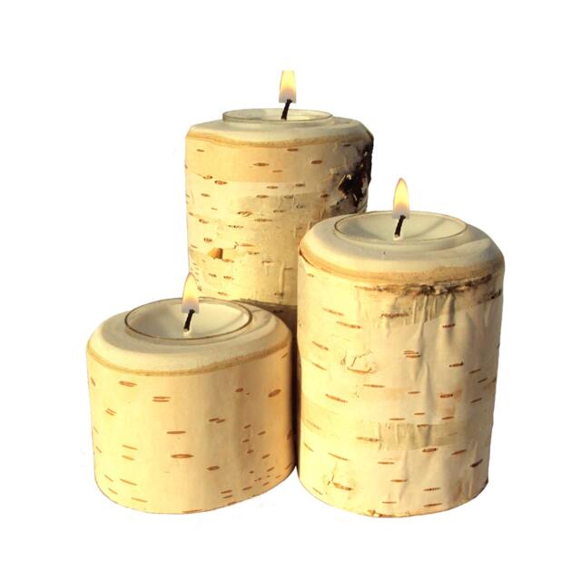 Birch Bark Candle Set Rustic Tea Light Holders by Etsy | ufurnish.com