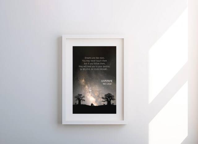 Liam Payne Memorial Print, One Direction Wall Art, 1D Poster, Fan ...