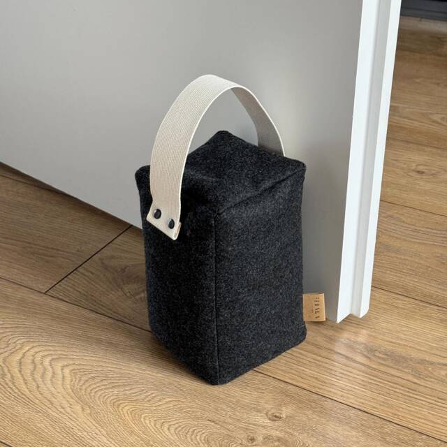 Modern Wool Door Stop Minimalist Unfilled Doorstop, Cozy Home Gift by ...