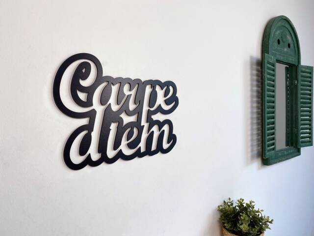 Carpe Diem Wood Sign, Wooden Wall Decor, Love Poem Art, Bedroom Decor ...