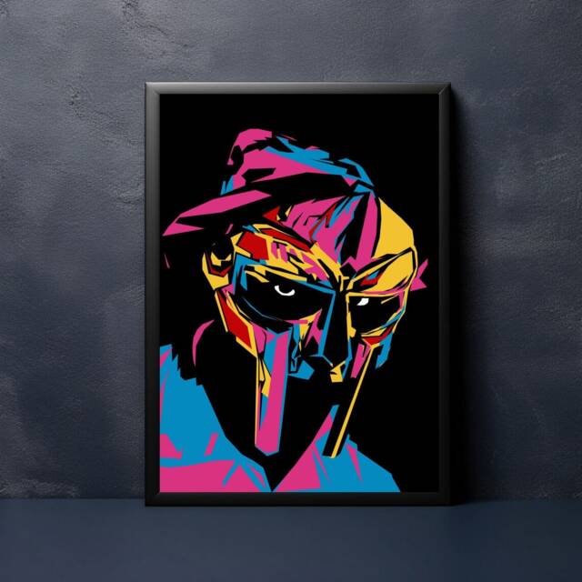 Mf Doom Poster Print Wall Art Hip Hop Rapper - Graphic Design A4 A3 ...