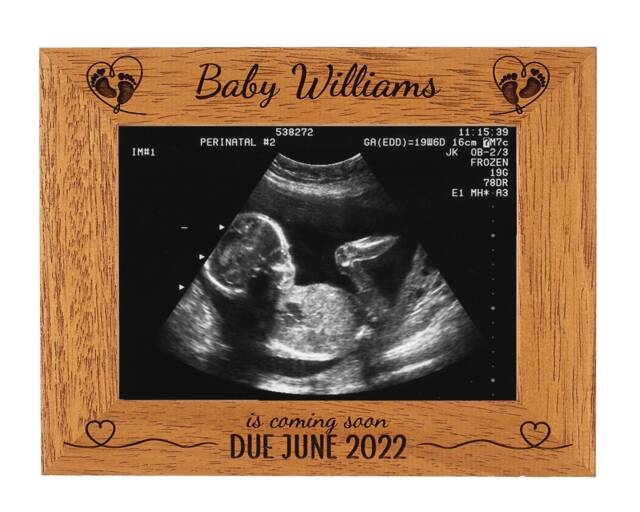 Personalised Baby Scan Photo Frame. Coming Soon Photo Frame, Birth ...