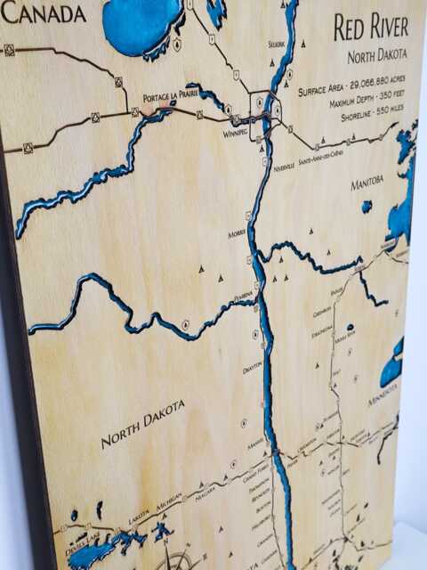 Custom Wood Map Gift, Epoxy Resin Lake Art, Personalized Gift For Him ...