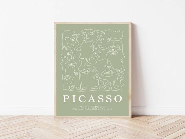 Picasso Faces Art Print, Poster, Abstract Wall Decor, Art by Etsy ...