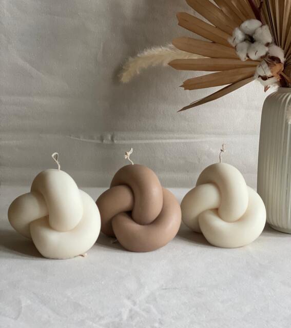 Large Soy Knot Candle Decorative Pillar Candle, Home Decor by Etsy ...