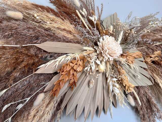 Dried Floral Wall Hanging 50In Wide, Flower Decor by Etsy | ufurnish.com