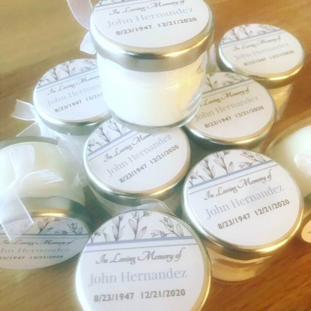 50 Personalised Memorial Candles Remembrance Funeral Favors by Etsy ...