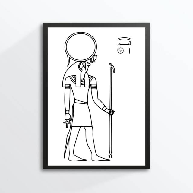 Art Print Din A4 Without Frame - Egypt God Horus Egyptian Deity ...