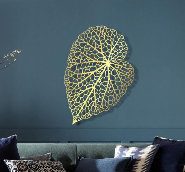 Leaf Metal Wall Decor, Leaves Art, Modern Tree Hangings, Living Room ...